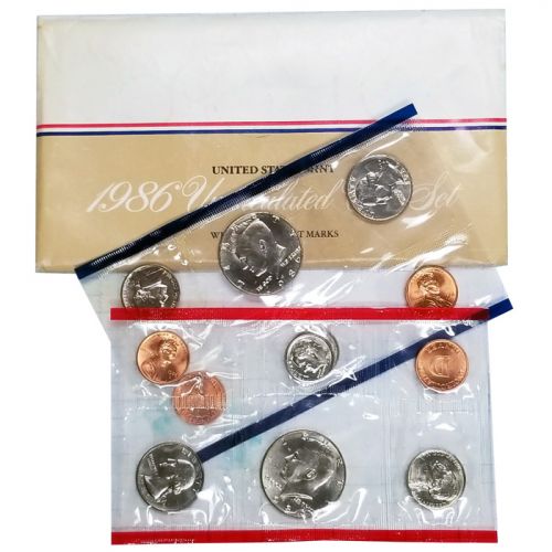 1986 United States Uncirculated Mint Set - Buy And Sell Coins | Coins ...